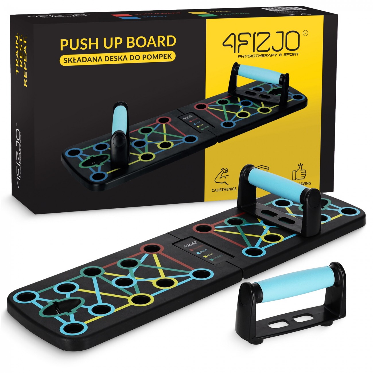 Упори (дошка) для віджимань зі змінним хватом 4FIZJO Push-up Board ...